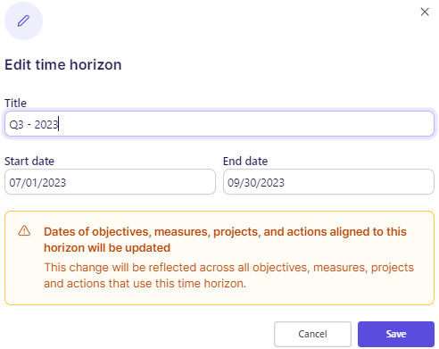 Create Time Periods or Horizons