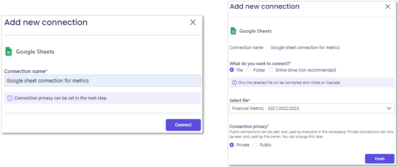 Import your Metrics from Google Sheets
