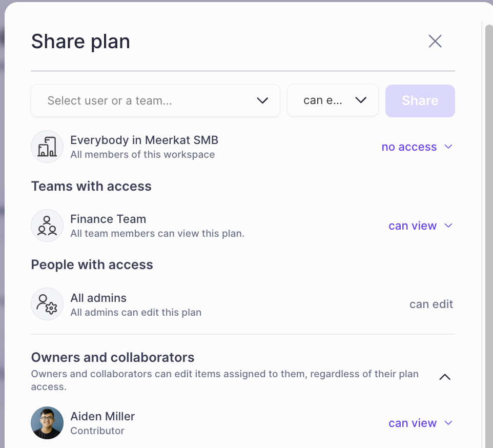 3.3 - Plan access