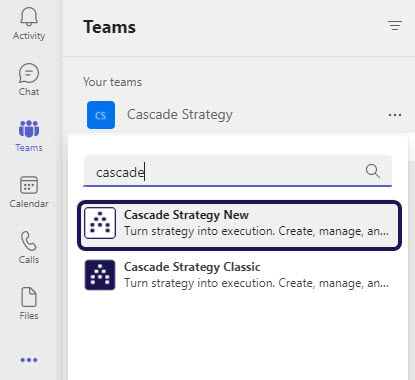 Integrate Microsoft Teams with Cascade