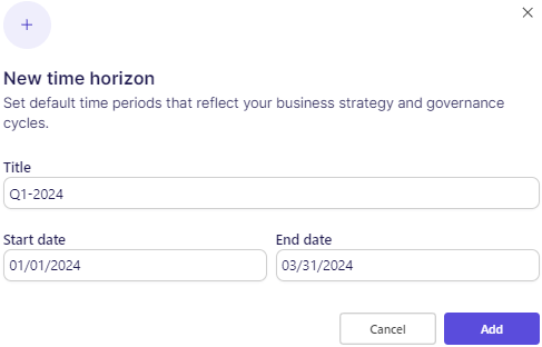 Create Time Periods or Horizons