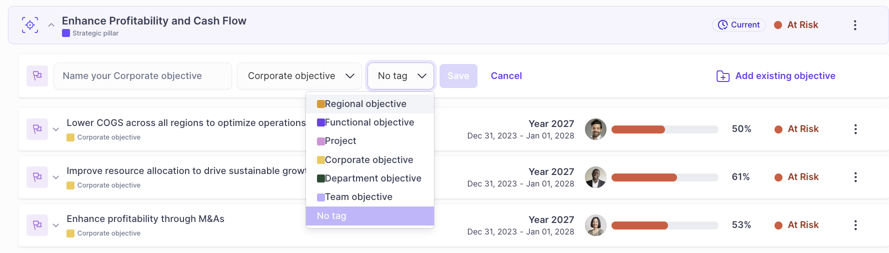 Add Goal Tags: Advance Strategy Model Customization