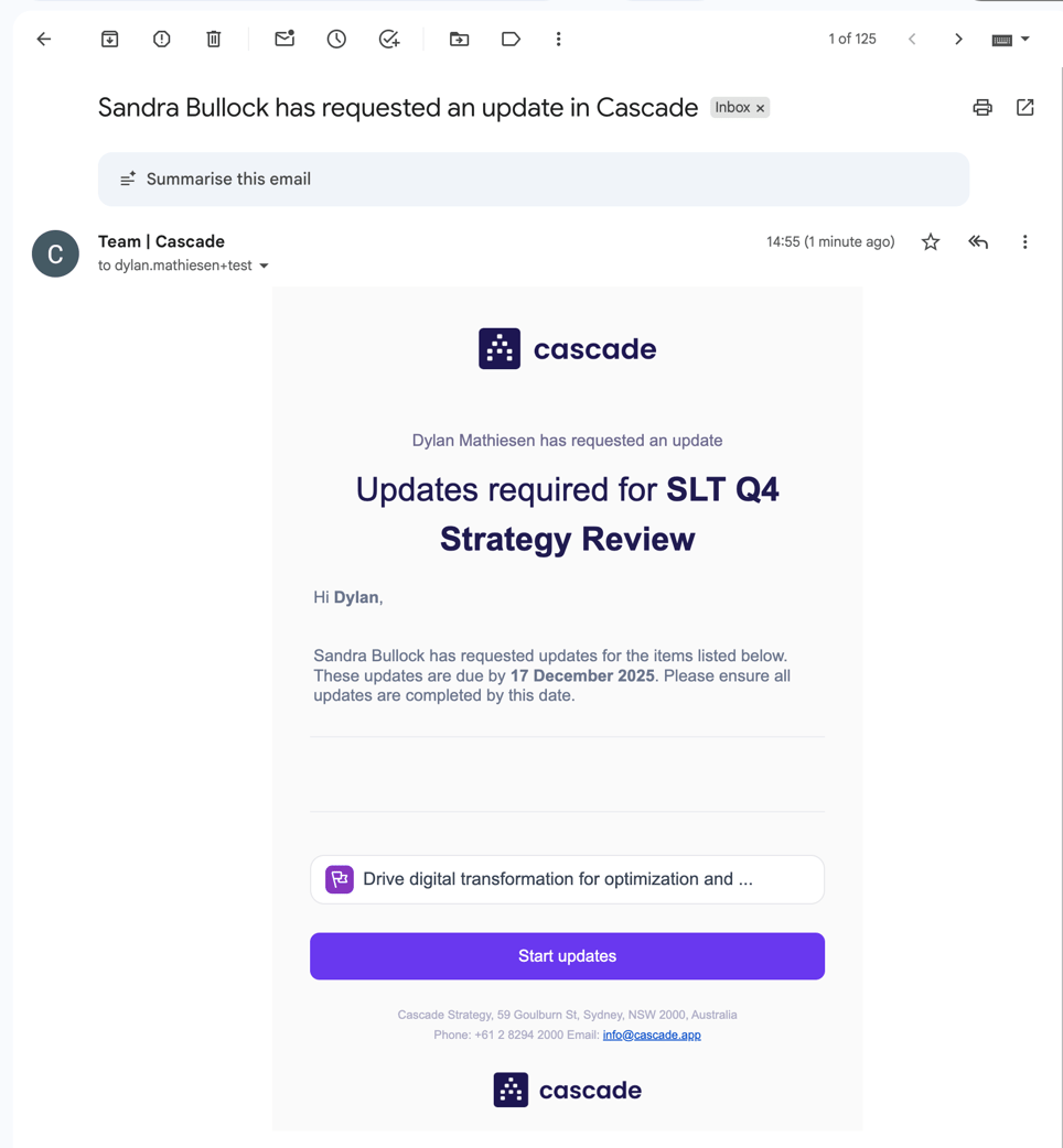 Request Updates