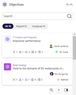 View the Alignment of your Objectives